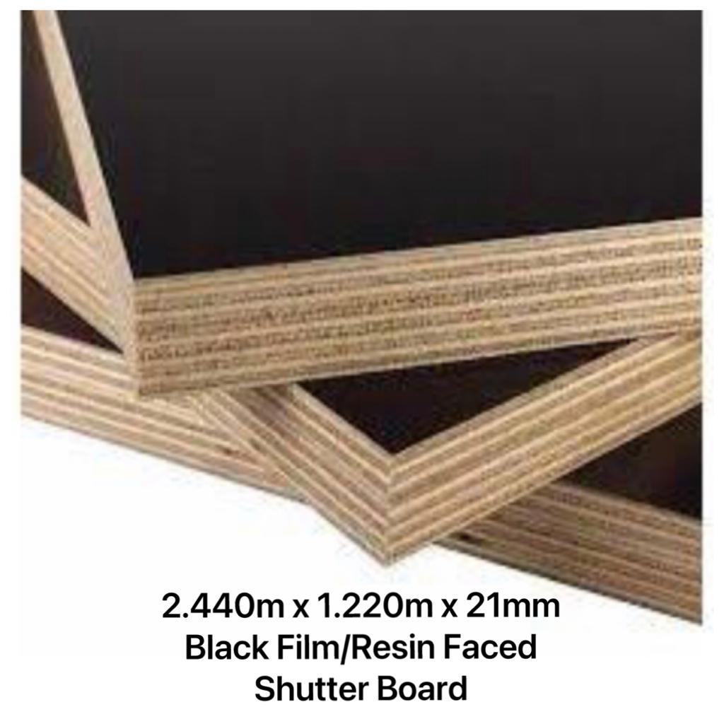 Plywood: Black Film Faced Shutter Board (2.440m x 1.220m ) – Citi Board ...
